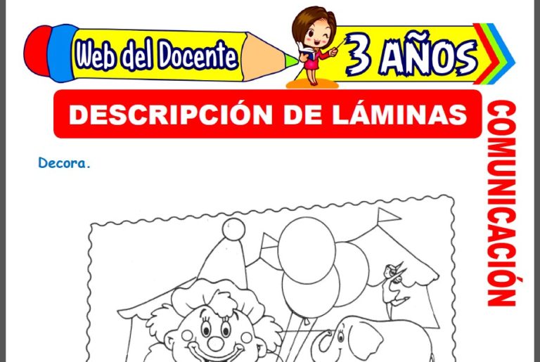 Descripción de Láminas para Niños de 3 Años – Web del Docente