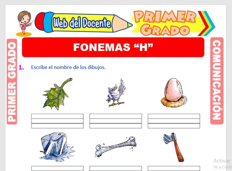 Fonema H para Primer Grado de Primaria – Web del Docente