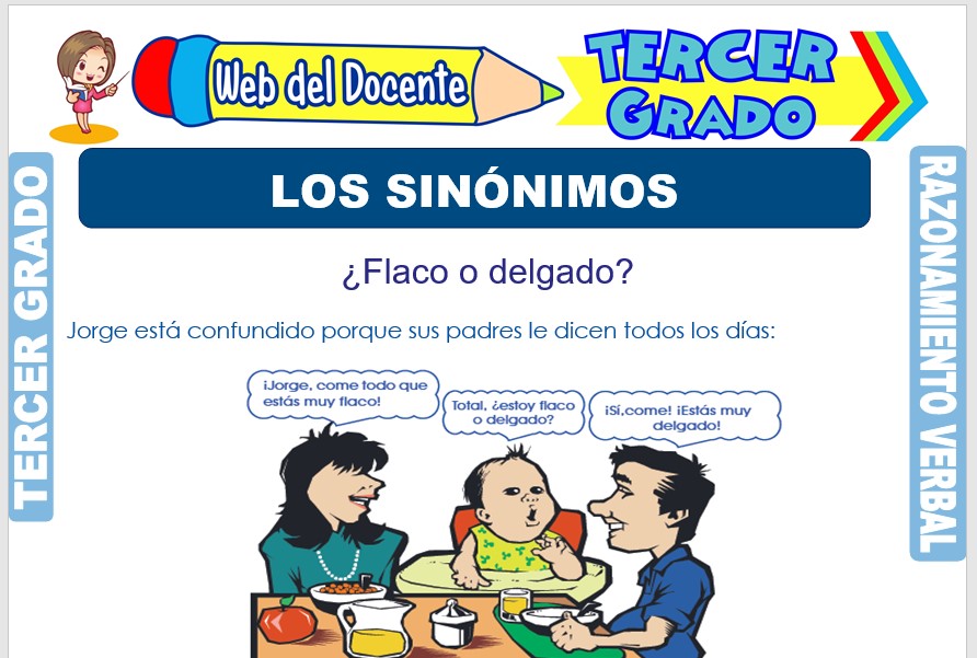 Los Antónimos para Tercer Grado de Primaria – Web del Docente