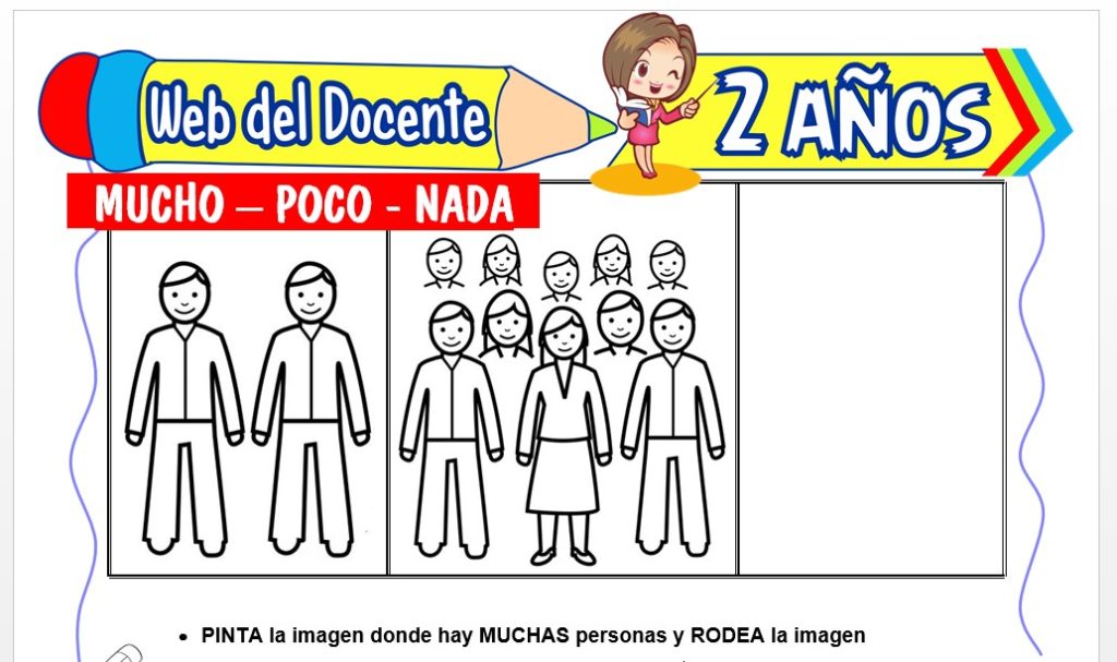 Mucho, Poco y Nada para Niños de 2 Años – Web del Docente