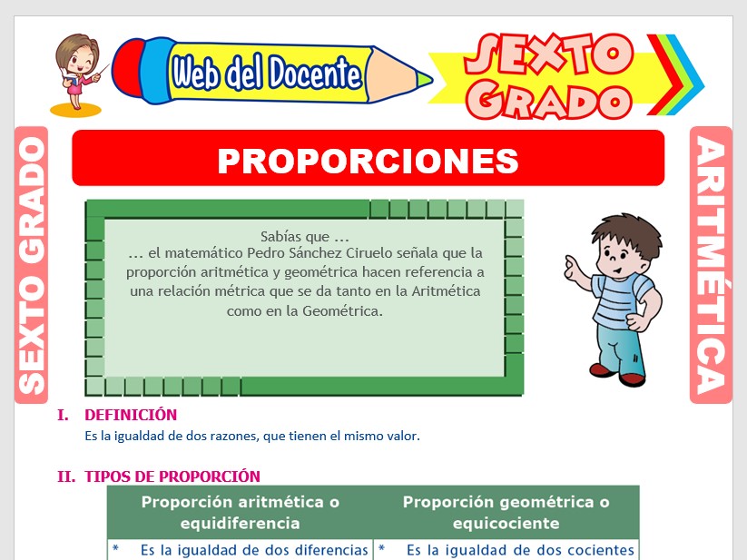 Hojas De Trabajo Sobre Proporciones Para El Núcleo Común De Sexto Grado