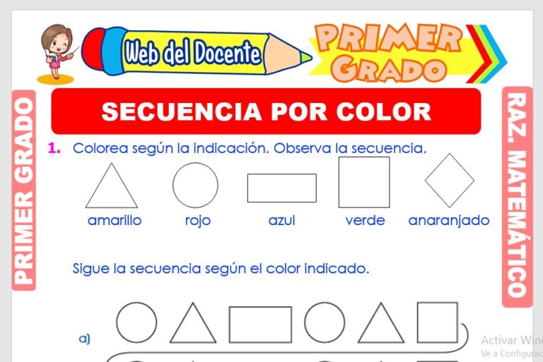 Secuencia por Color para Primer Grado de Primaria – Web del Docente