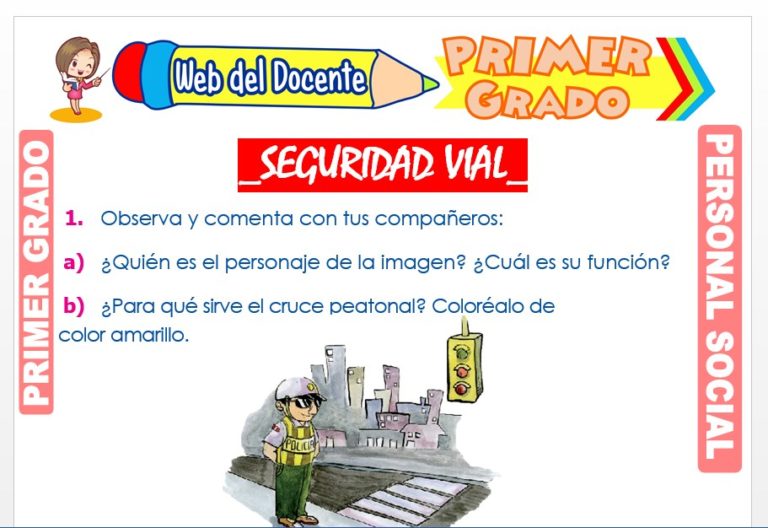 Seguridad Vial para Primer Grado de Primaria – Web del Docente