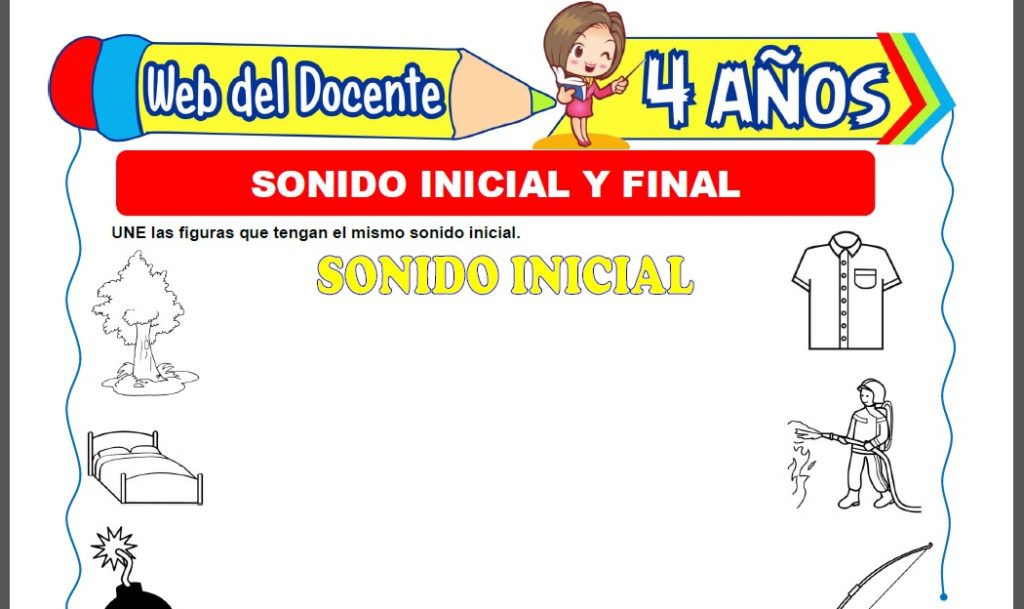 Sonido Inicial y Sonido Final para Niños de 4 Años – Web del Docente