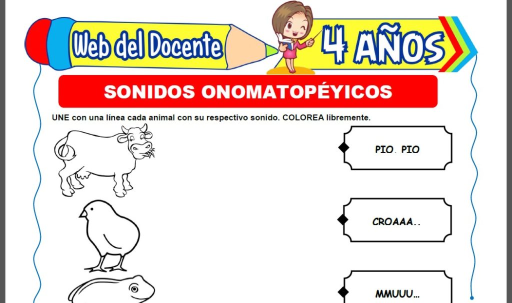 Sonidos Onomatopéyicos para Niños de 4 Años – Web del Docente