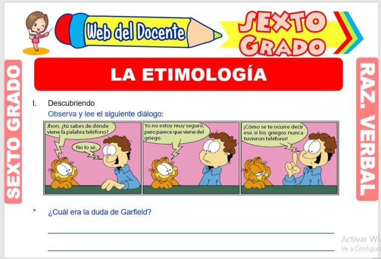 La Etimología para Sexto Grado de Primaria – Web del Docente