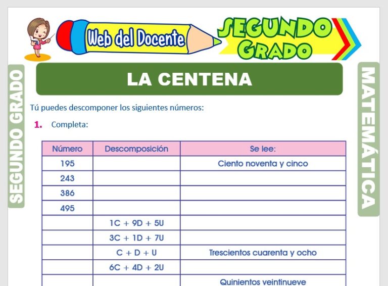 MATEMÁTICA – Segundo Grado de Primaria – 30 Fichas GRATIS